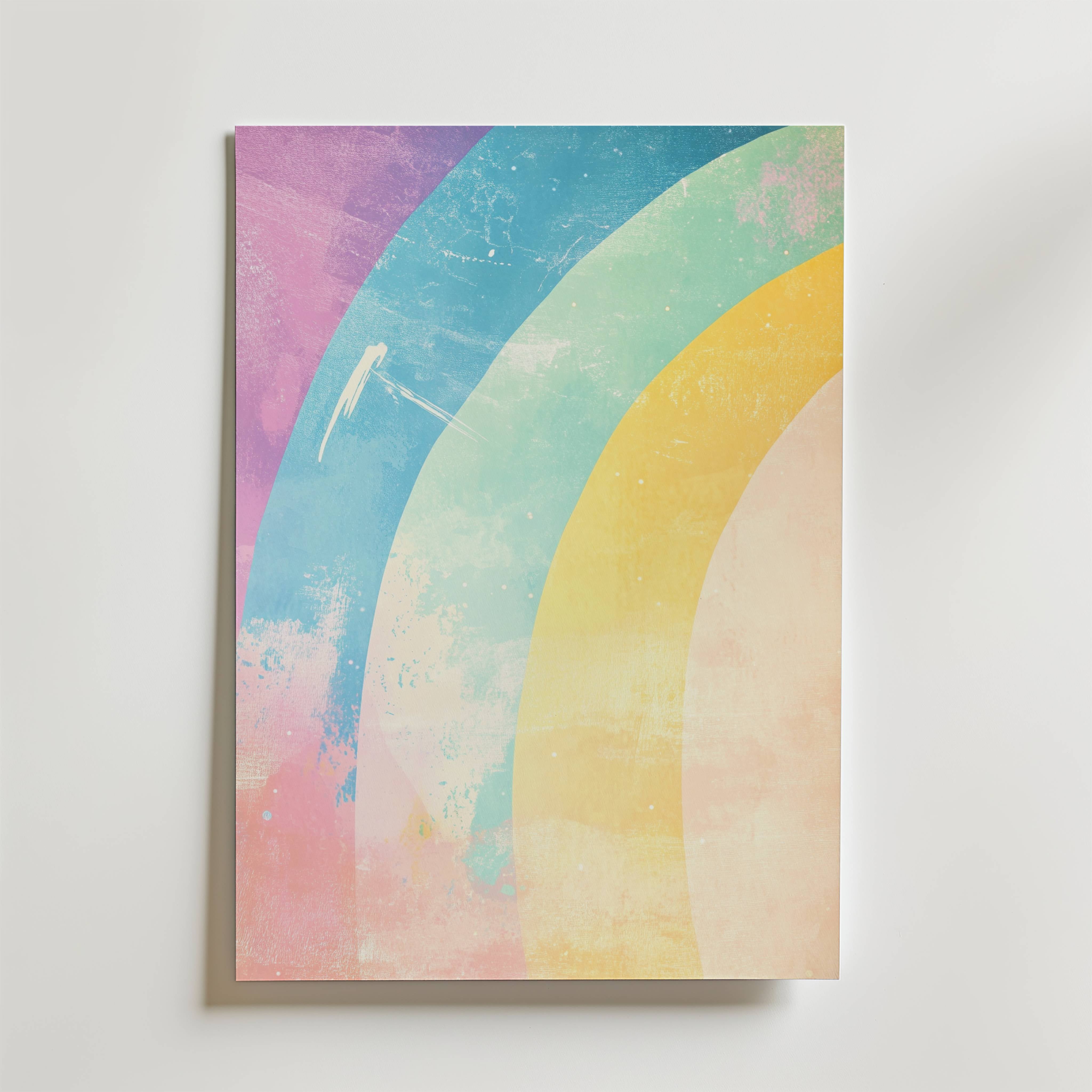 Pastel Rainbow Poster – Stilren Konsttryck & Tavla – Bozetto