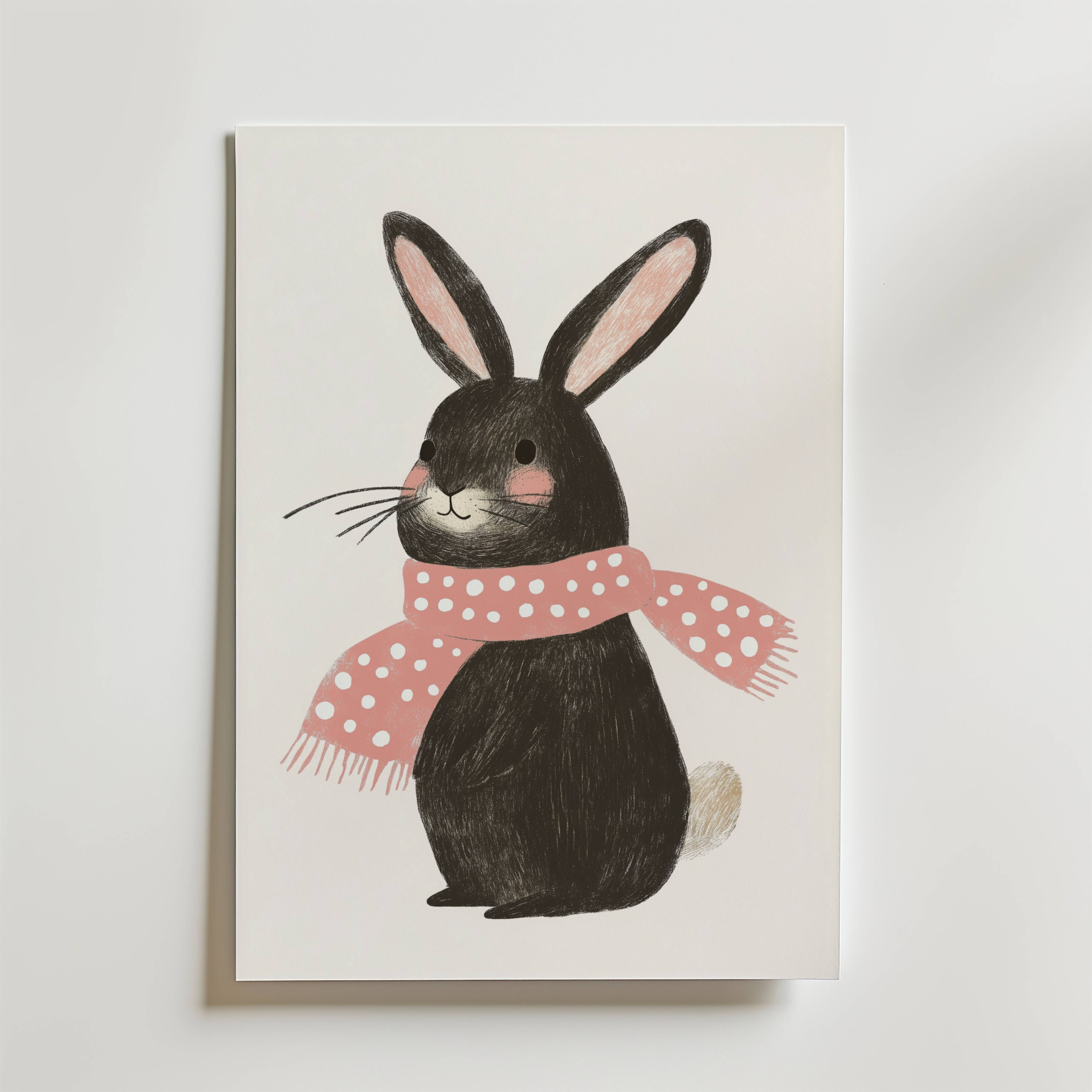 Cozy Bunny Poster – Affisch med konsttryck i hög – Bozetto