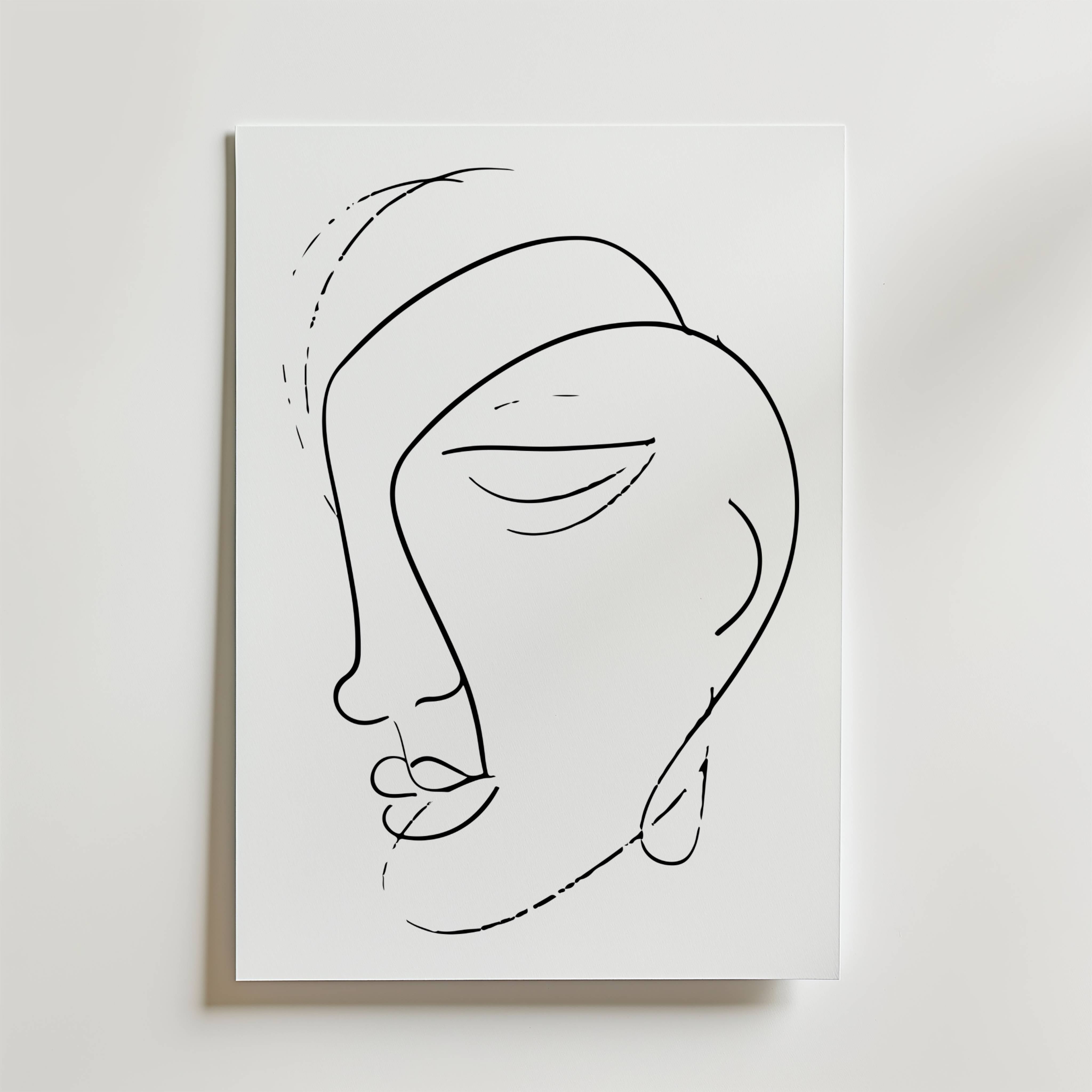 Serene Line Poster – Affisch med konsttryck i hög – Bozetto